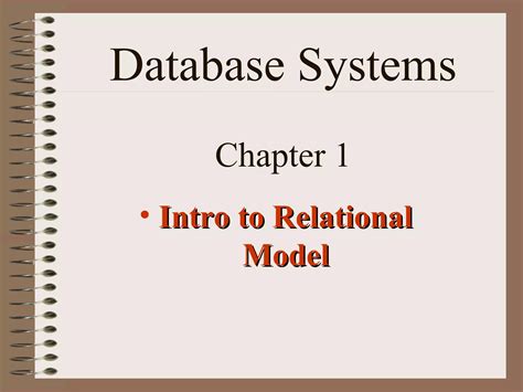 Intro To Relational Model Ppt