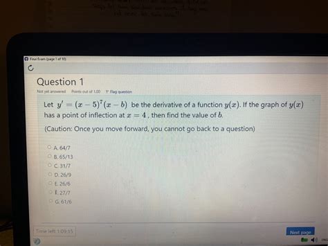 solved let y′ x−5 7 x−b be the derivative of a function