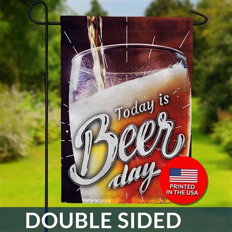 Pour Me A Beer Flag Double Sided Beer Day Garden Decor Etsy