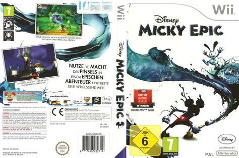 Disney Epic Mickey Dvd Cover 2010 German Wii