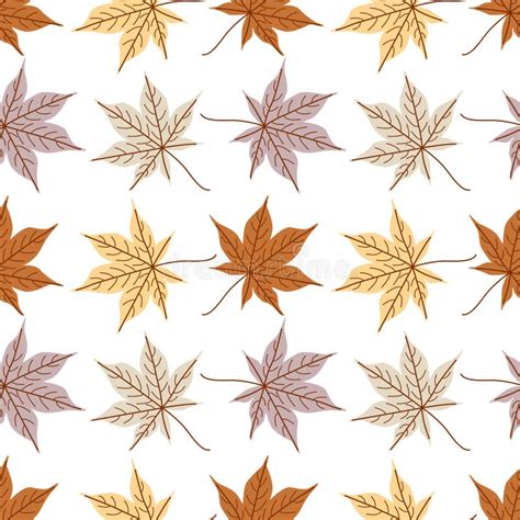 Seamless Autumn Maple Leaf Pattern In Warm Fall Colors For Fabric