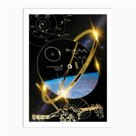 Nasa Voyager 1 Golden Record — Space Poster Science Print 2 Art Print