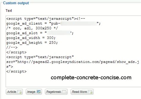 Adding Adsense To Your Joomla 1 7 Site Complete Concrete Concise