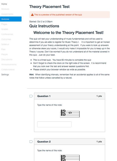 Scf Online Theory Placement Test Don Bryn Official Site