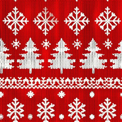 A Knitted Pattern With A Snowflake And A Snowflake Premium Ai