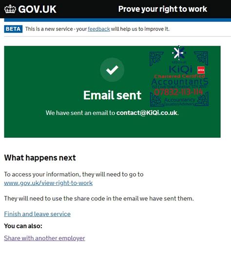 How To Share Your Immigration Status Code Step By Step Tutorial Kiqi Chartered Certified