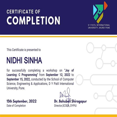 nidhi sinha on linkedin cprogramming workshopcompletion codingsuccess