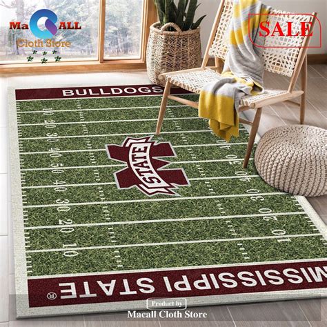 Sale College Mississippi State Nfl Team Logo Area Rug Living Room