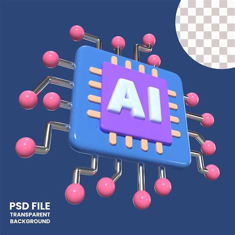 Premium Psd Machine Learning 3d Illustration Icon
