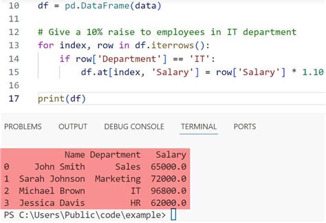 Pandas Iterrows Method