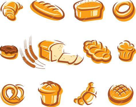 Premium Vector Bread Set Vector