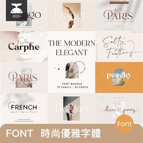 「字體設計」極簡時尚輕奢優雅精致品牌logo雜誌排版ps手寫襯線英文字體素材包 蝦皮購物