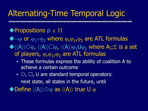 Ppt Alternating Temporal Logic And Game Based Properties Powerpoint
