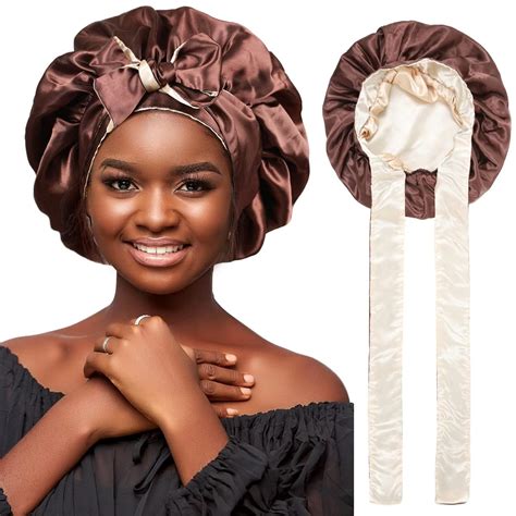 Satin Bonnet Silk Hair Bonnets For Women Curly Hair Wrap