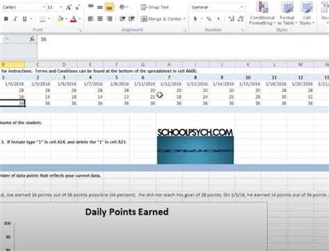 Excel Spreadsheet For Intervention Data