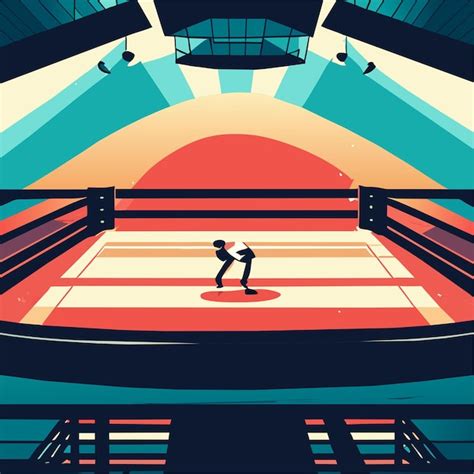 Premium Vector Gradient Boxing Ring Background