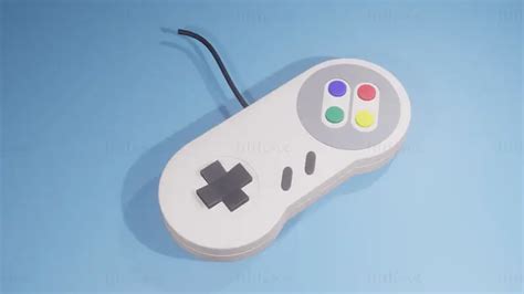 Snes Oyun Kumandası 3d Modeli