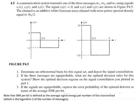 solved a communication system transmits one of the three
