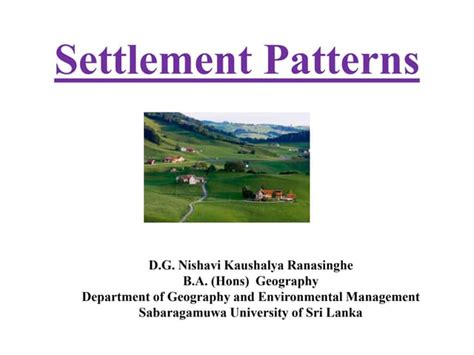 Types Of Settlement Pptx