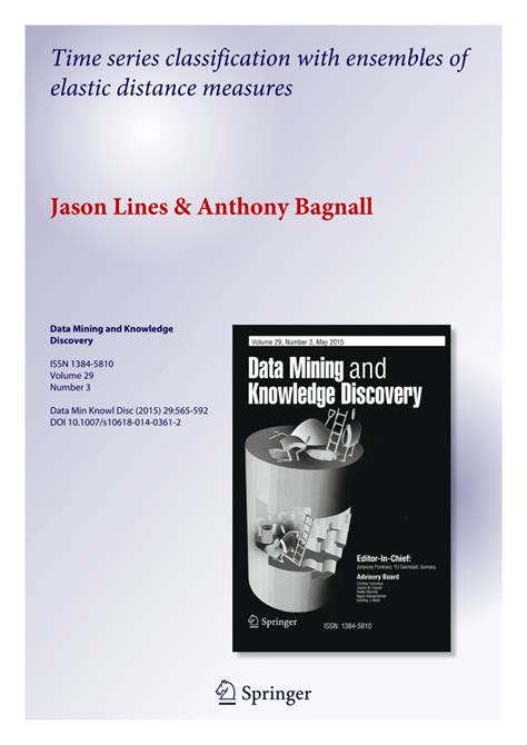 Pdf Time Series Classification With Ensembles Of Elastic Distance Measures