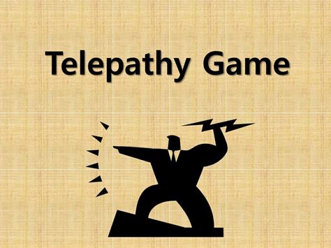 Ppt Telepathy Game Powerpoint Presentation Free Download Id2819915