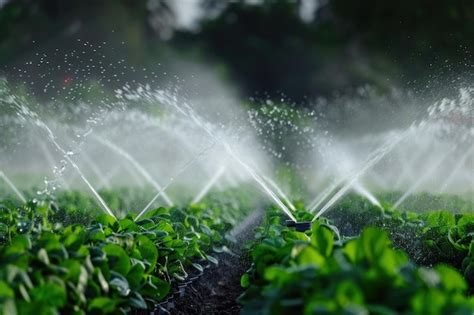 Automated Irrigation Systems In Action Showcasing Water Conservation In