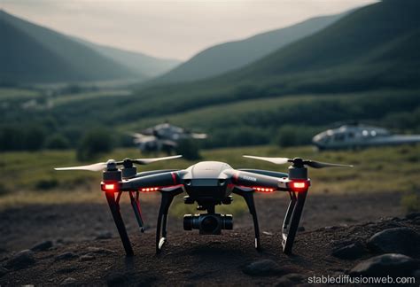Mass Drone Invasion Stable Diffusion Online