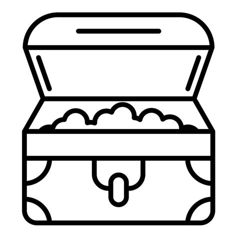 Treasure Chest Line Icon Vector Art At Vecteezy
