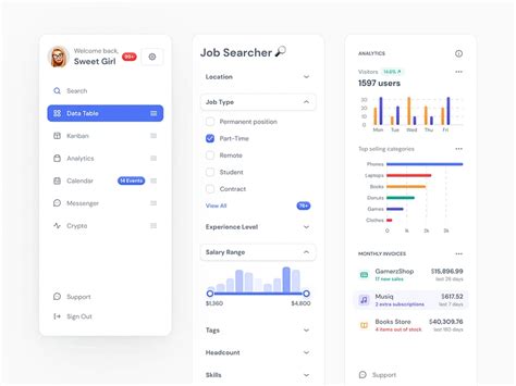 Dashboard Sidebar Designs Themes Templates And Downloadable Graphic Elements On Dribbble