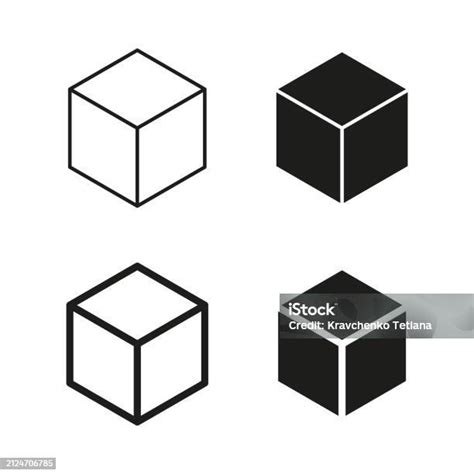 3d Cube Icons Set Geometric Shapes Collection Vector Illustration Eps