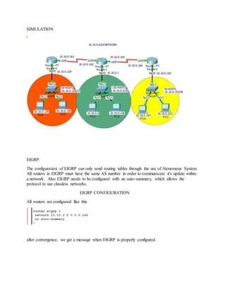 Packet Tracer Routing Protocols EIGRP And OSPF DOCX