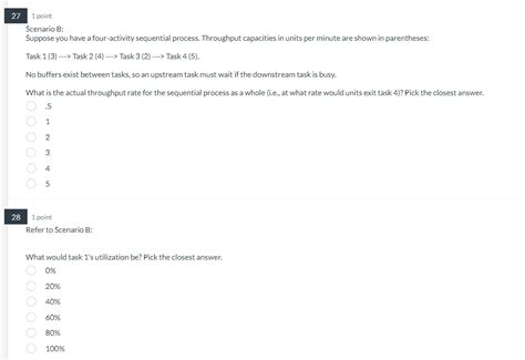 Solved 1 Point Scenario B Suppose You Have A Four Activity