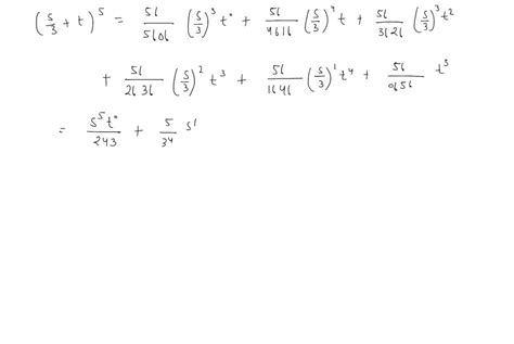 SOLVED Use The Binomial Theorem To Expand And Sim