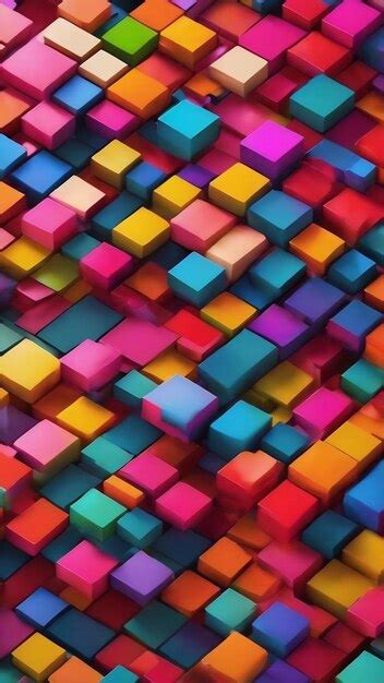Premium Photo Abstract Colorful Rectangle And Square Shapes