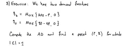 Solved Exercise We Have Two Demand Chegg
