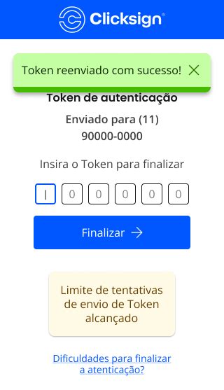 Limite De Tentativas De Reenvio De Token Via Whatsapp Ajuda