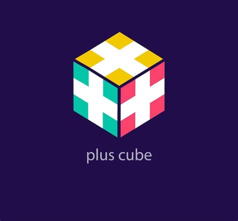 Premium Vector Creative Health Plus Cube Logo Unique Design Color Transitions Private Health