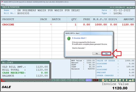 How To Generate E Invoice While Modify Bill In Marg Software