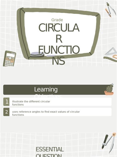 Q2 Week 2 Day 1 Circular Function Pdf Trigonometric Functions Mathematics