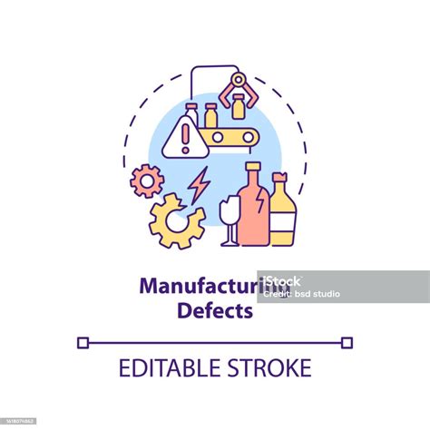 2d Customizable Manufacturing Defects Line Icon Concept Stock Illustration Download Image Now
