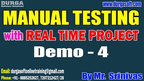 manual testing tutorials demo 4 by mr srinivas on 30 01 2023 8 30am ist youtube