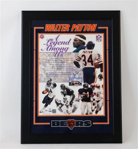 Walter Payton Autographed Memorabilia Signed Photo Jersey