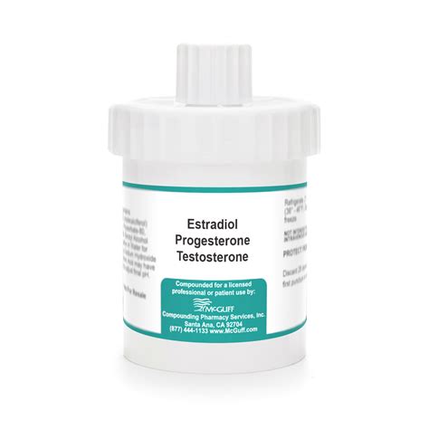 Estradiol 055 With Progesterone 19 Testosterone 004 90 Gm Cream