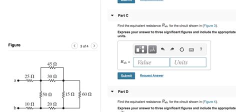 Solved Part C Find The Equivalent Resistance Rab For The Chegg Com