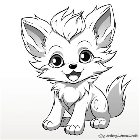 Anime Wolf Pup Coloring Pages Free And Printable