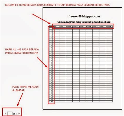 Mengatur Margin Untuk Print Di Ms Excel Mudjoko