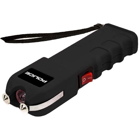 Police 928 Heavy Duty Stun Gun Rechargeable Led Black Policemart