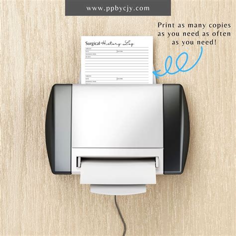 Surgical History Timeline Log Medical Procedure Record Healthcare