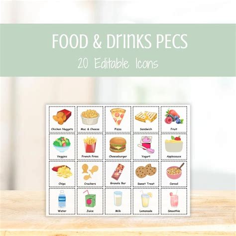 Food Pec Cards Etsy