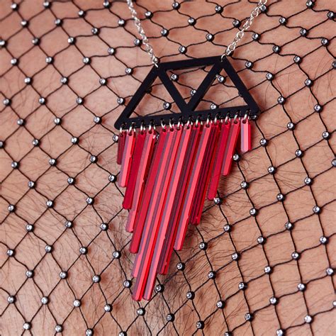 Isis Chimes Necklace Ruby Onyx Mainemara